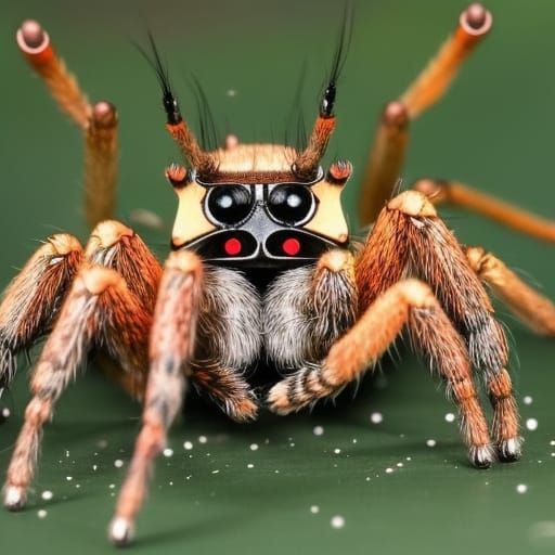 Orange & Black Fuzzy Spiders - AI Generated Artwork - NightCafe Creator