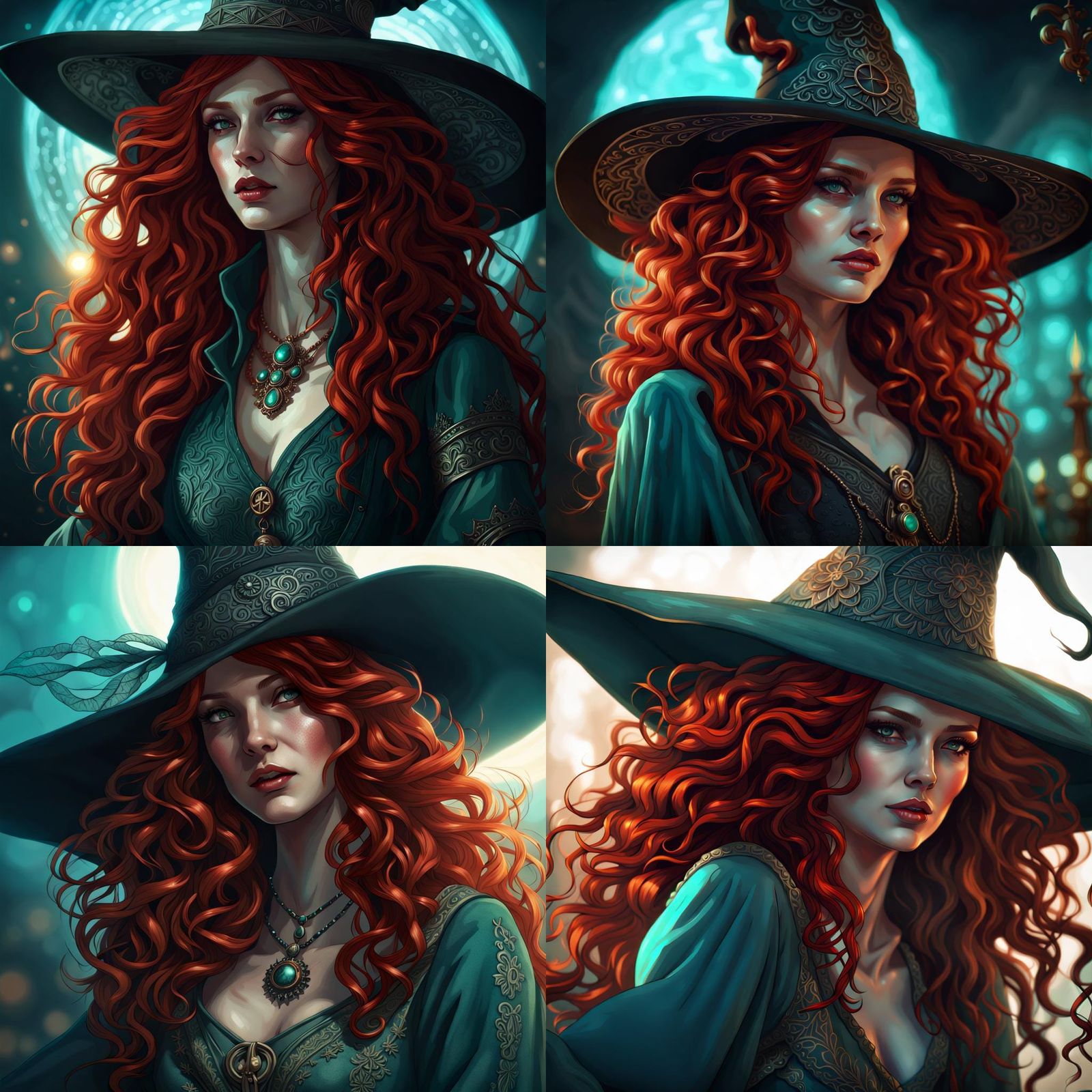 Red Headed Witch - AI Generated Artwork - NightCafe Creator