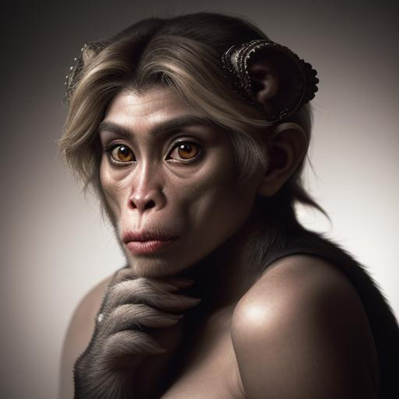 female monkey looking like Madonna - AI Generated Artwork - NightCafe ...