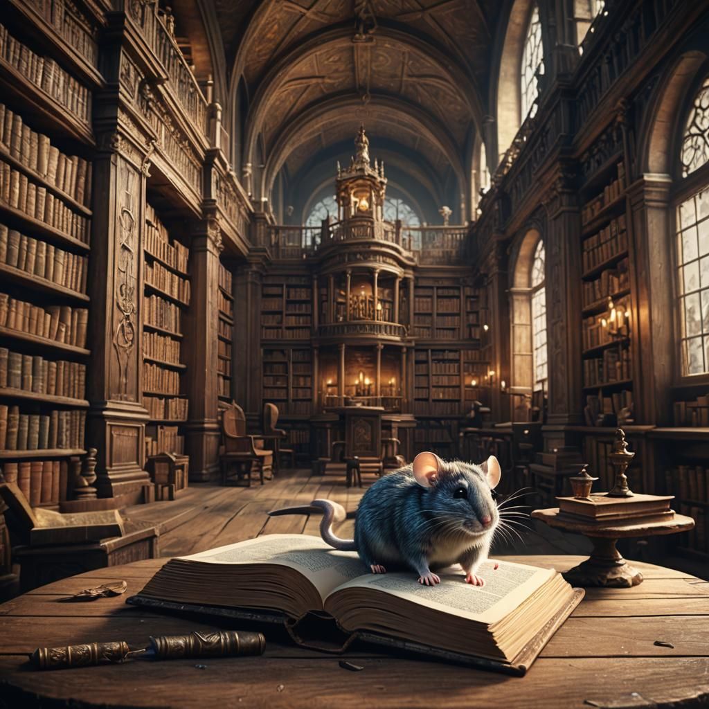 Library mouse - AI Generated Artwork - NightCafe Creator
