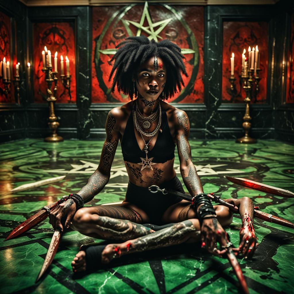 voodoo vampire: occult warrior version - AI Generated Artwork ...