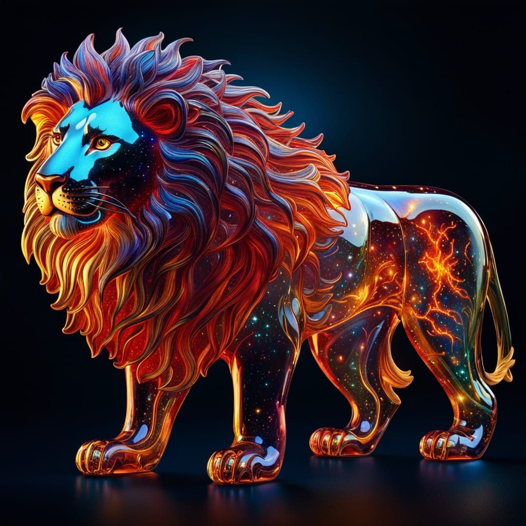 The Lion's Bravery - AI Generated Artwork - NightCafe Creator