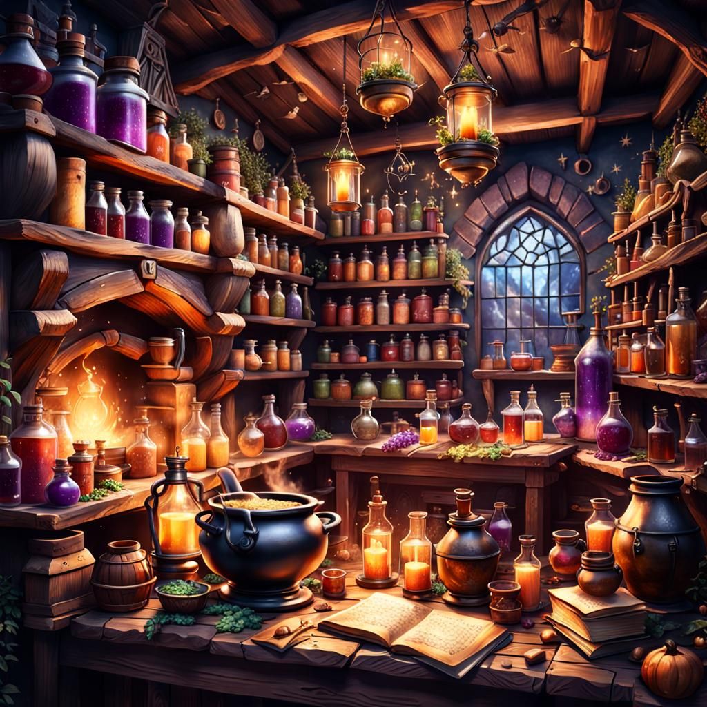 Potions Room - AI Generated Artwork - NightCafe Creator