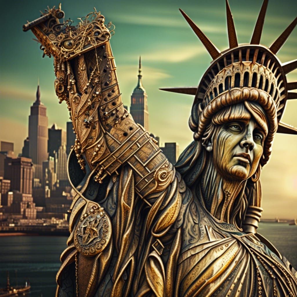 Post-Apocalyptic Statue of Liberty - AI Generated Artwork - NightCafe ...