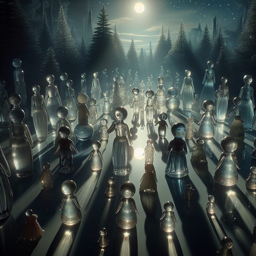 short night of the glass dolls - AI Generated Artwork - NightCafe Creator