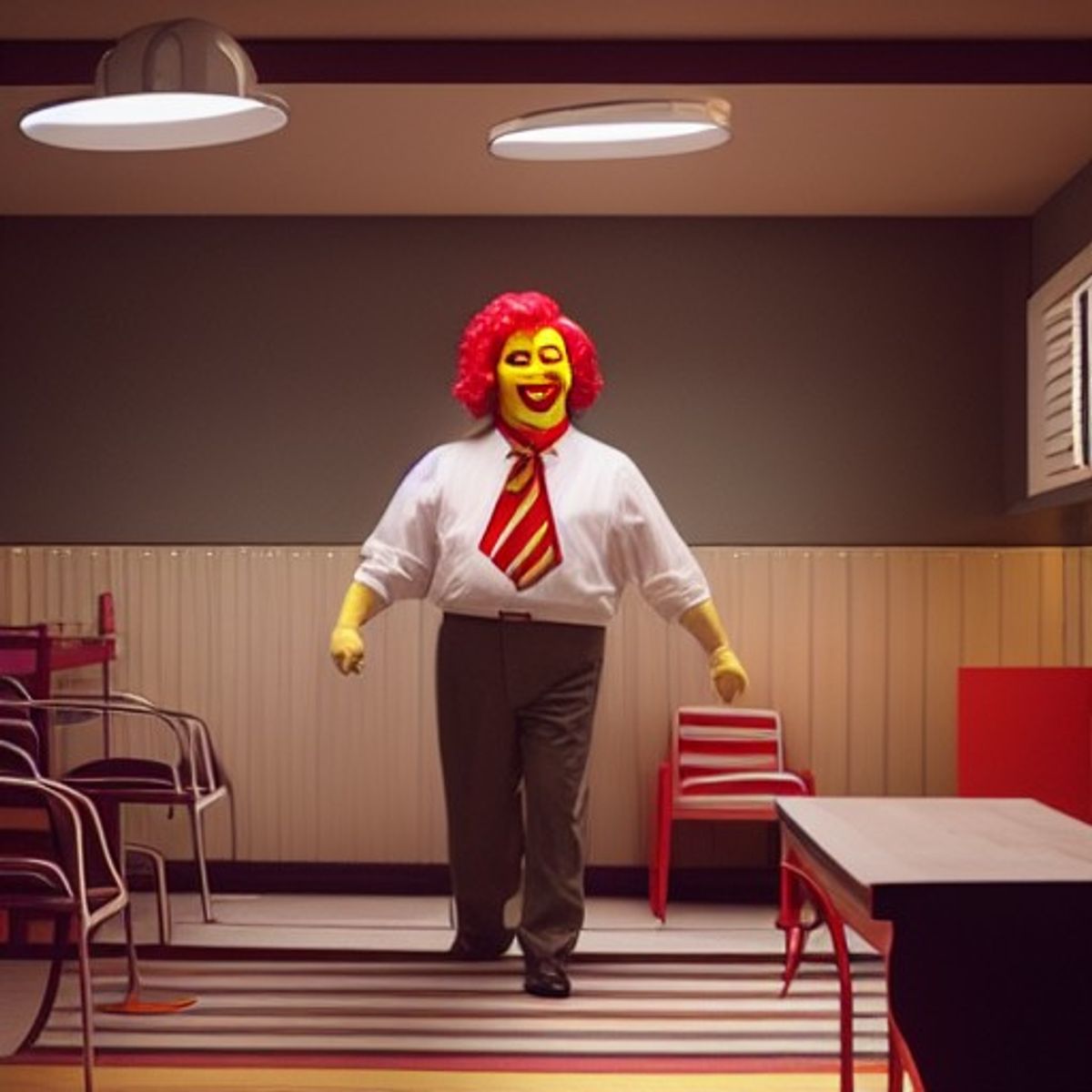 Ronald Mcdonald in film - AI Generated Artwork - NightCafe Creator