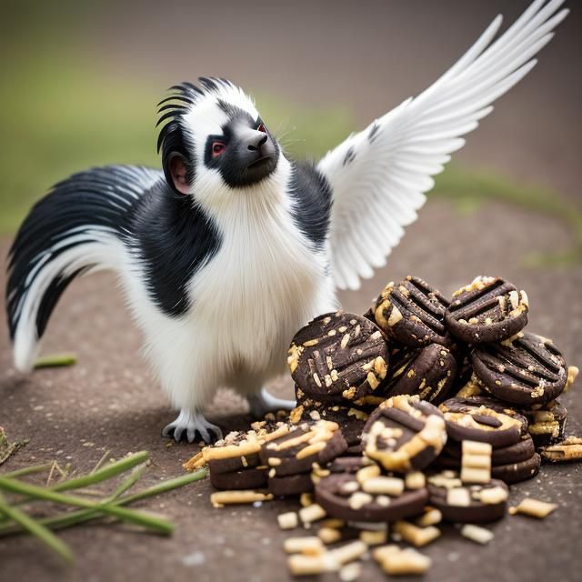 Winged Skunk Brings Treats To The Fatties! - AI Generated Artwork ...