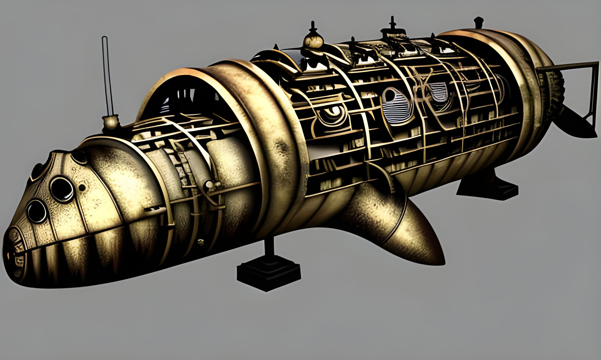 Clockwork SteamPunk Submarine 4 : r/nightcafe