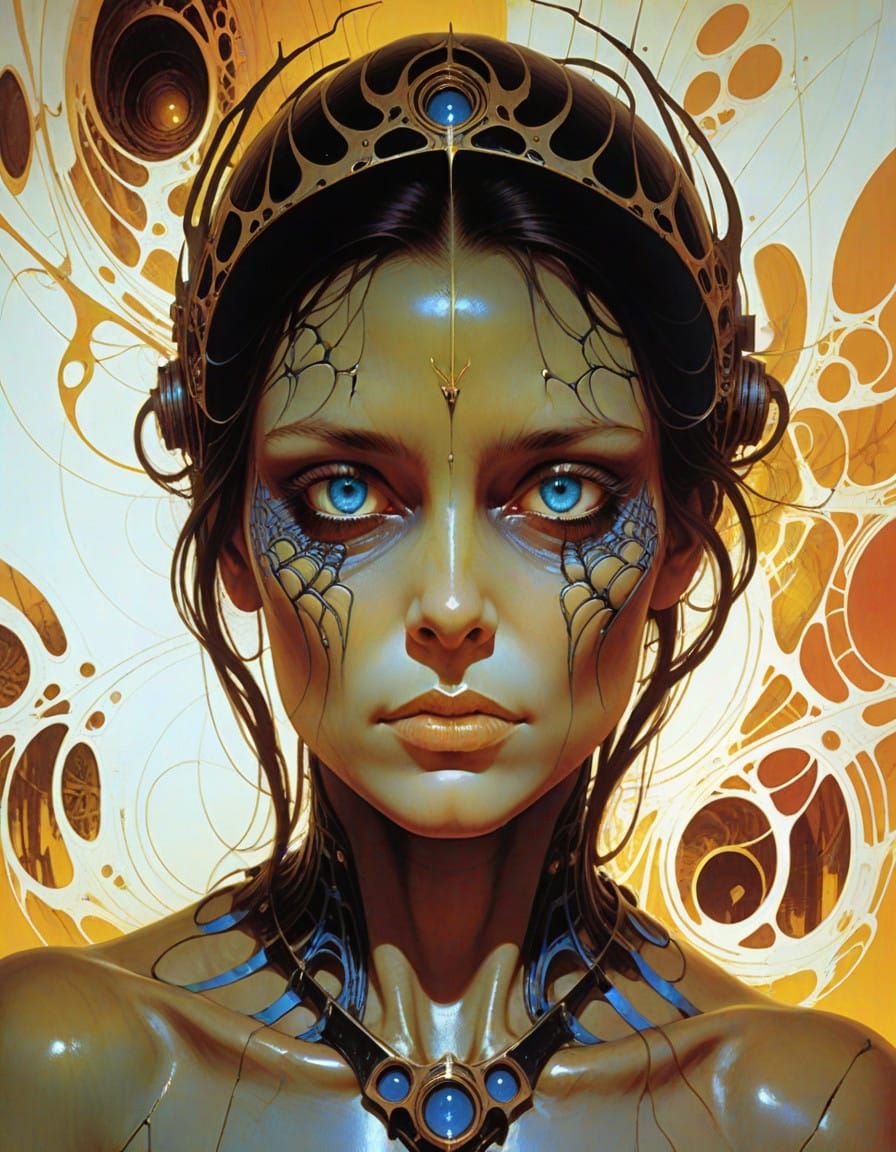 Cyberpunk Crown Prince in Turbulent Ocean Waves - AI Art