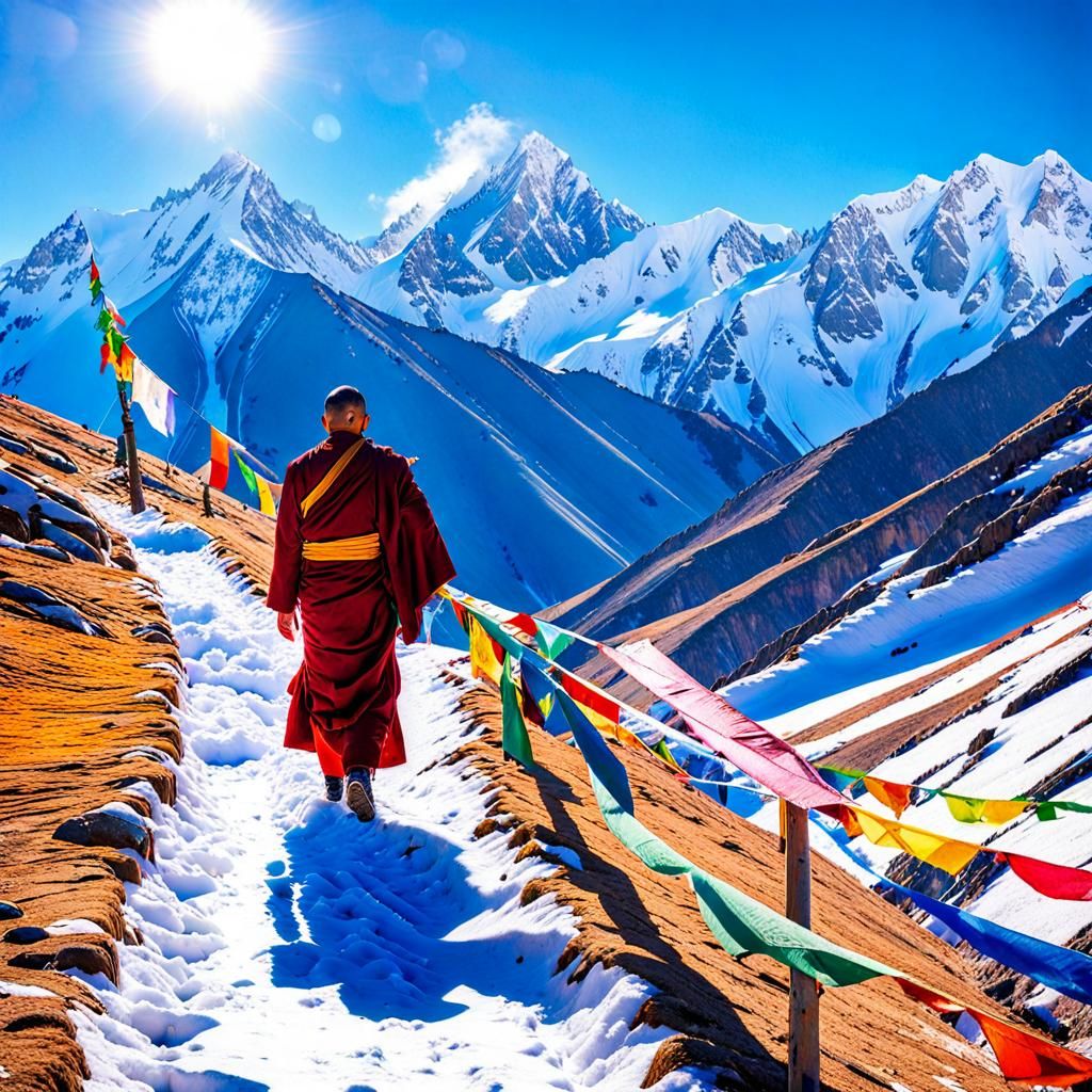 A monks path - AI Generated Artwork - NightCafe Creator