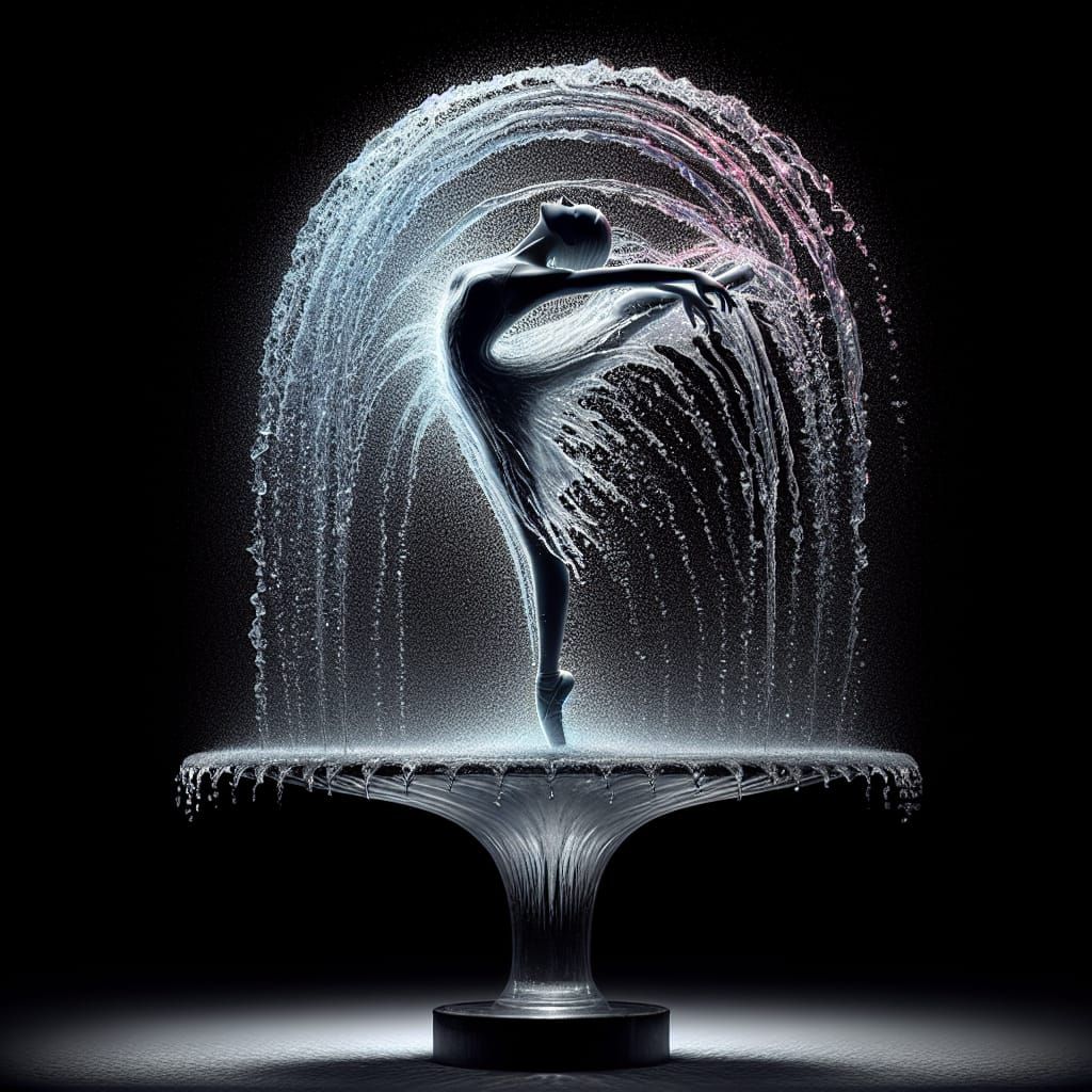 Ballet dancer of water - Ethereal Water Ballet Dancer in a V...