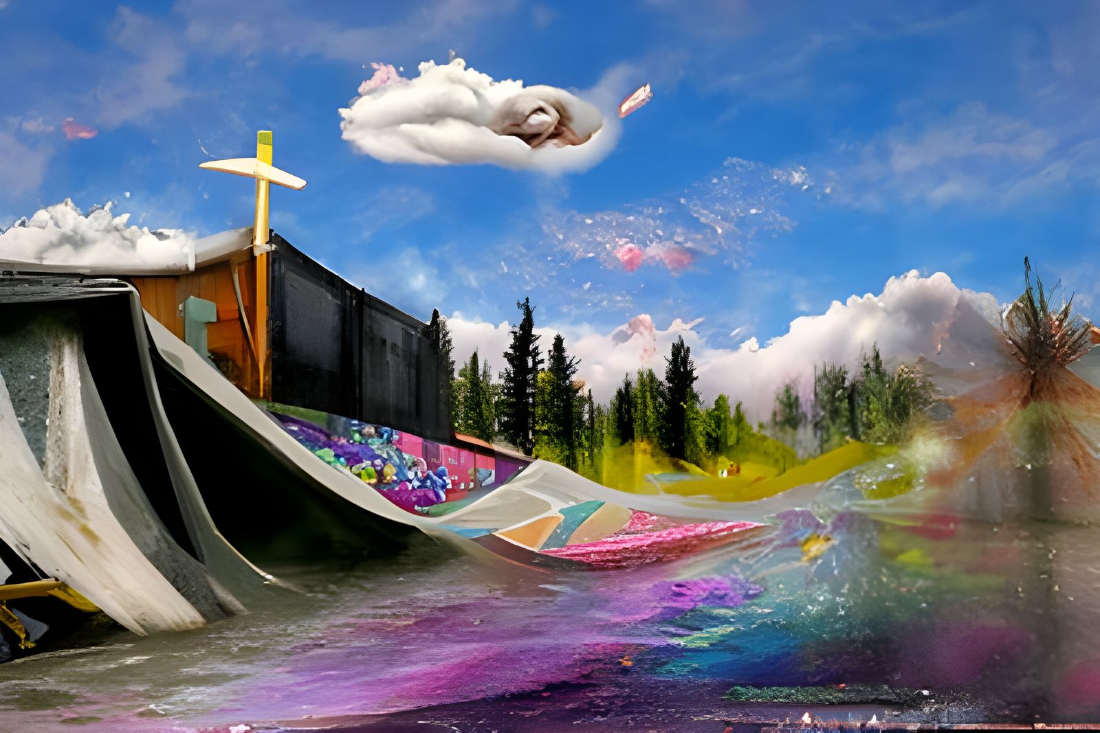 Heaven is a halfpipe - AI Generated Artwork - NightCafe Creator