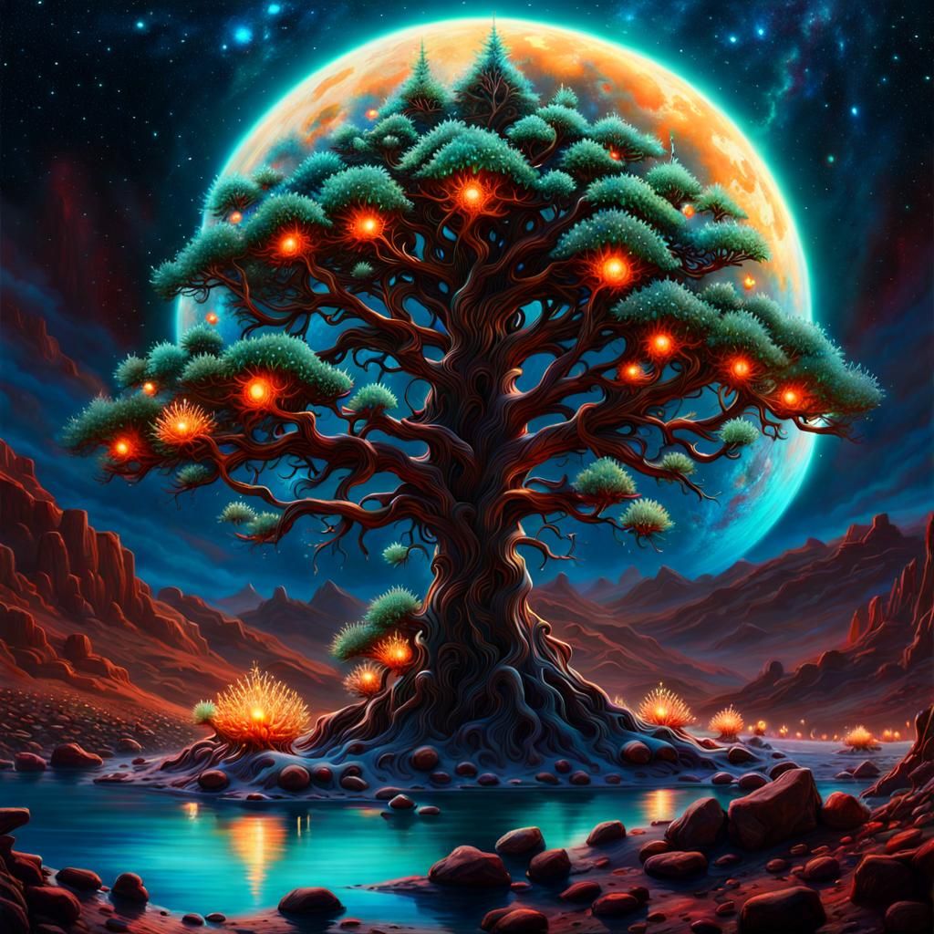 Alien Tree - AI Generated Artwork - NightCafe Creator