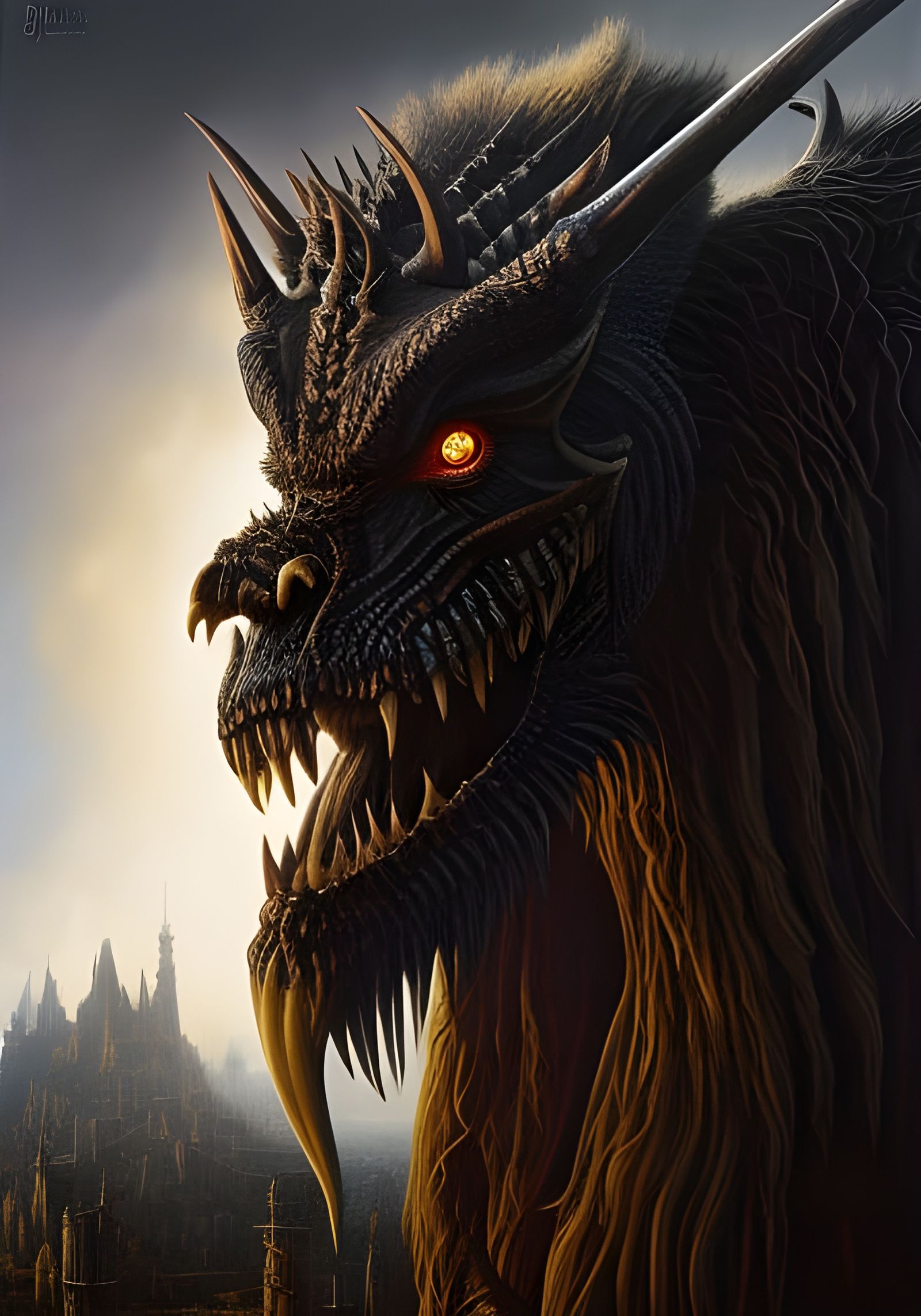 side horn demon - AI Generated Artwork - NightCafe Creator