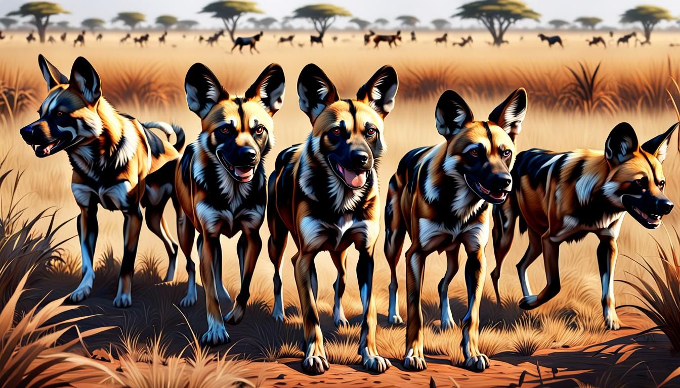 Wild Dogs - AI Generated Artwork - NightCafe Creator