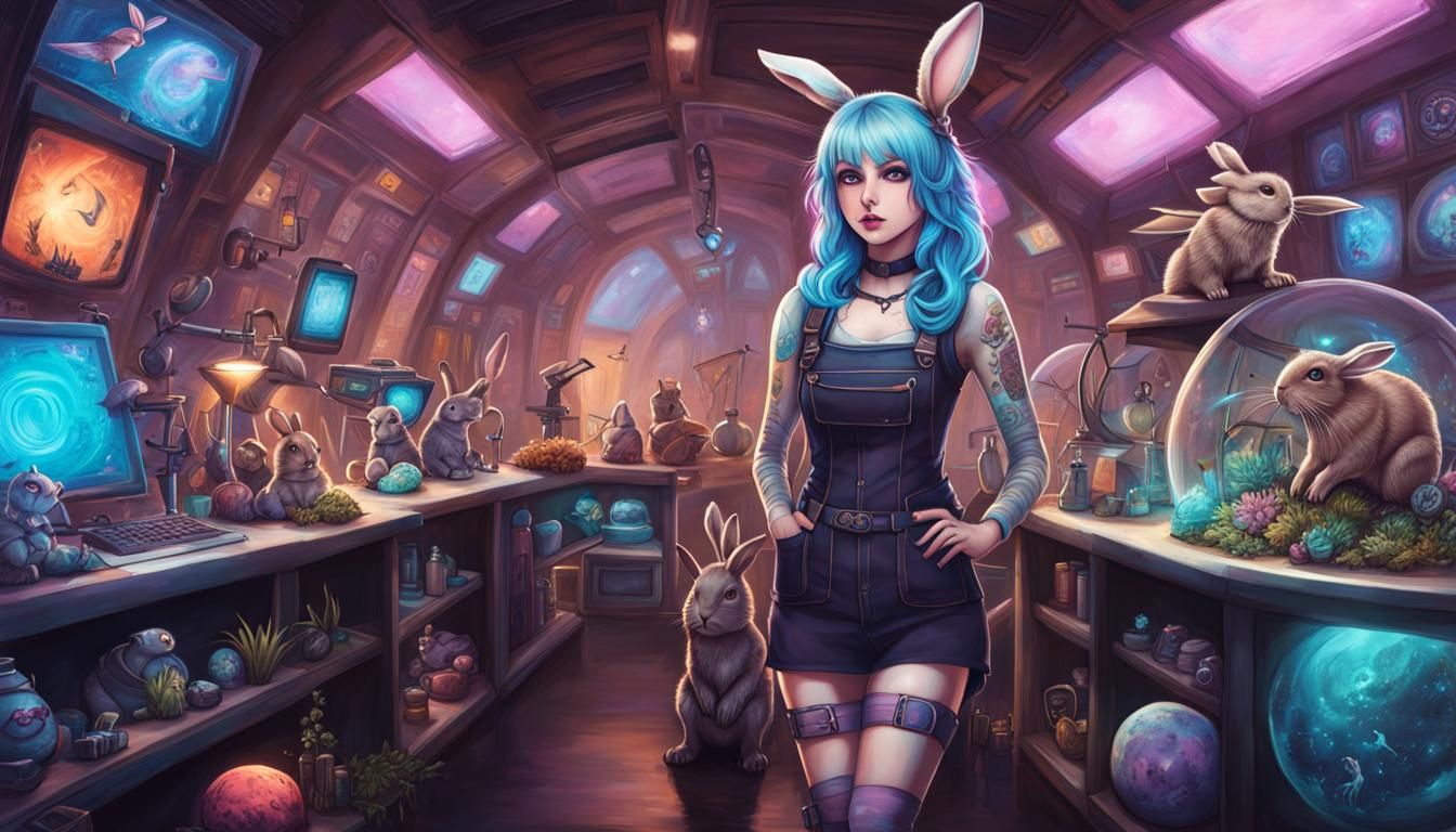 Bunny Girls Lab - AI Generated Artwork - NightCafe Creator