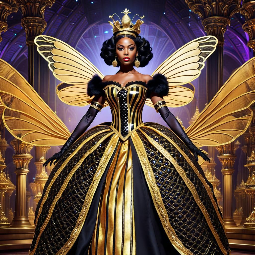 Gorgeous Royal Queen Bee - AI Generated Artwork - NightCafe Creator