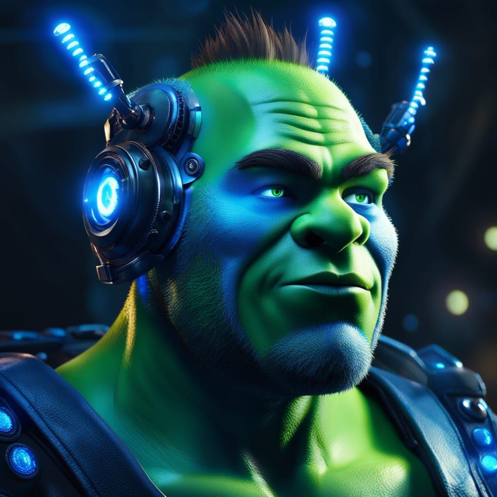 Cyperpunk shrek - AI Generated Artwork - NightCafe Creator