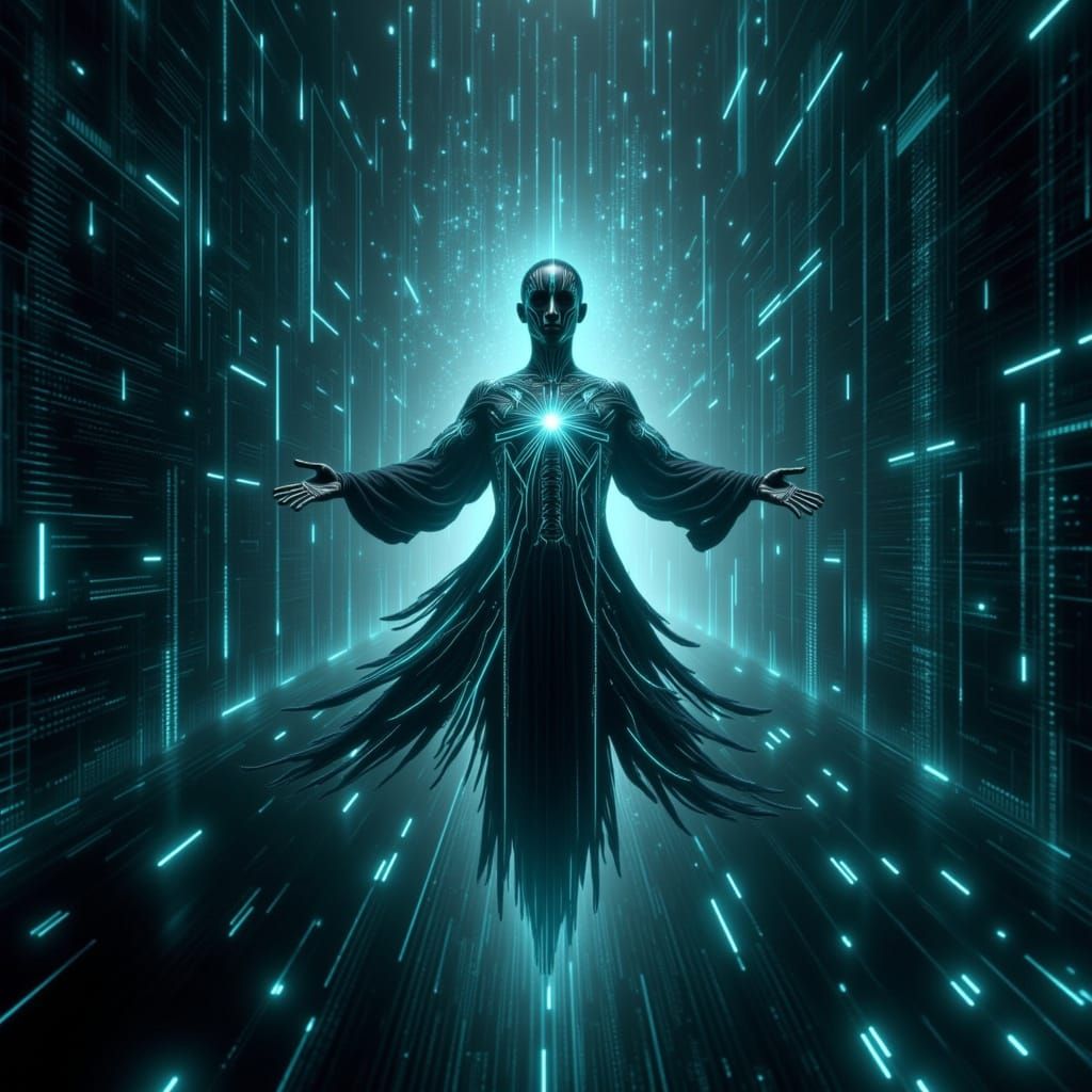 Deity of cyberspace - Cyber Spirit in the Matrix