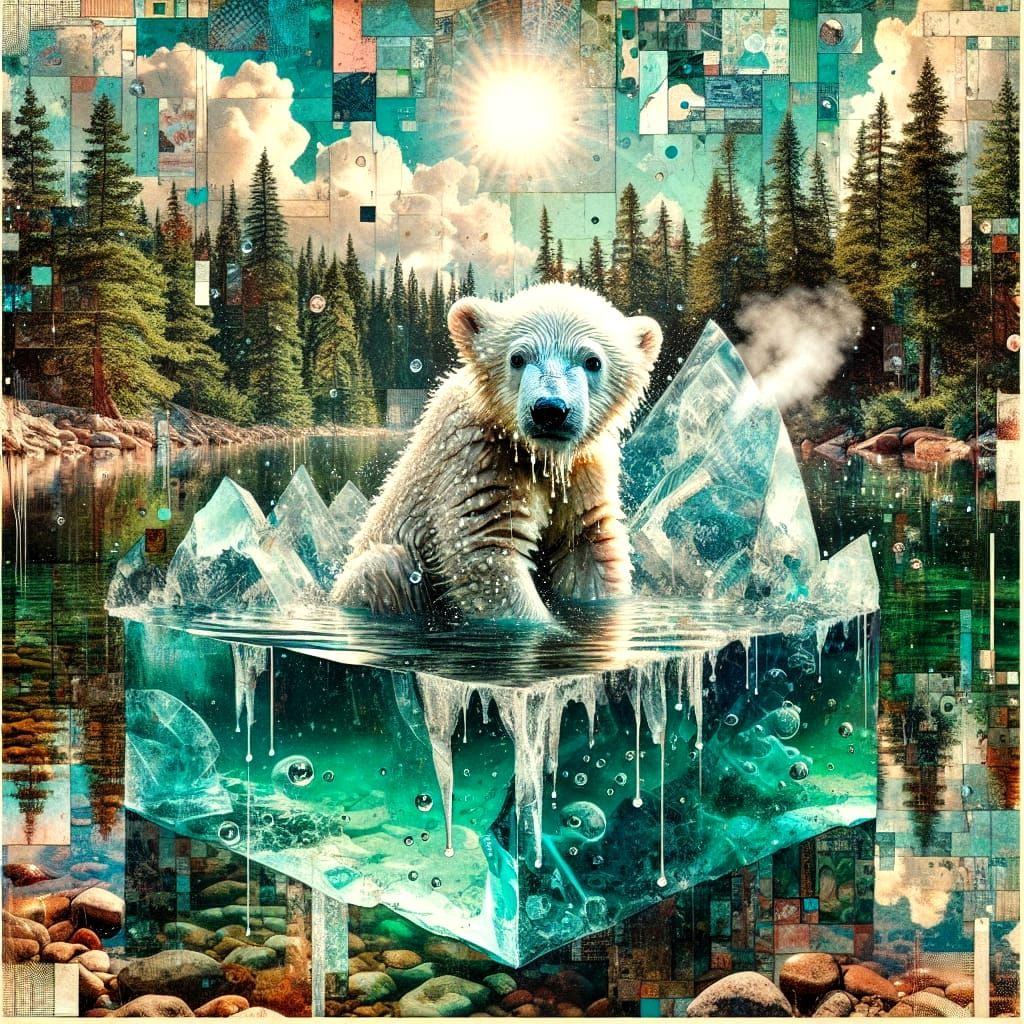 Surreal Urbanpunk Collage in Vibrant Textures and ... - AI Art