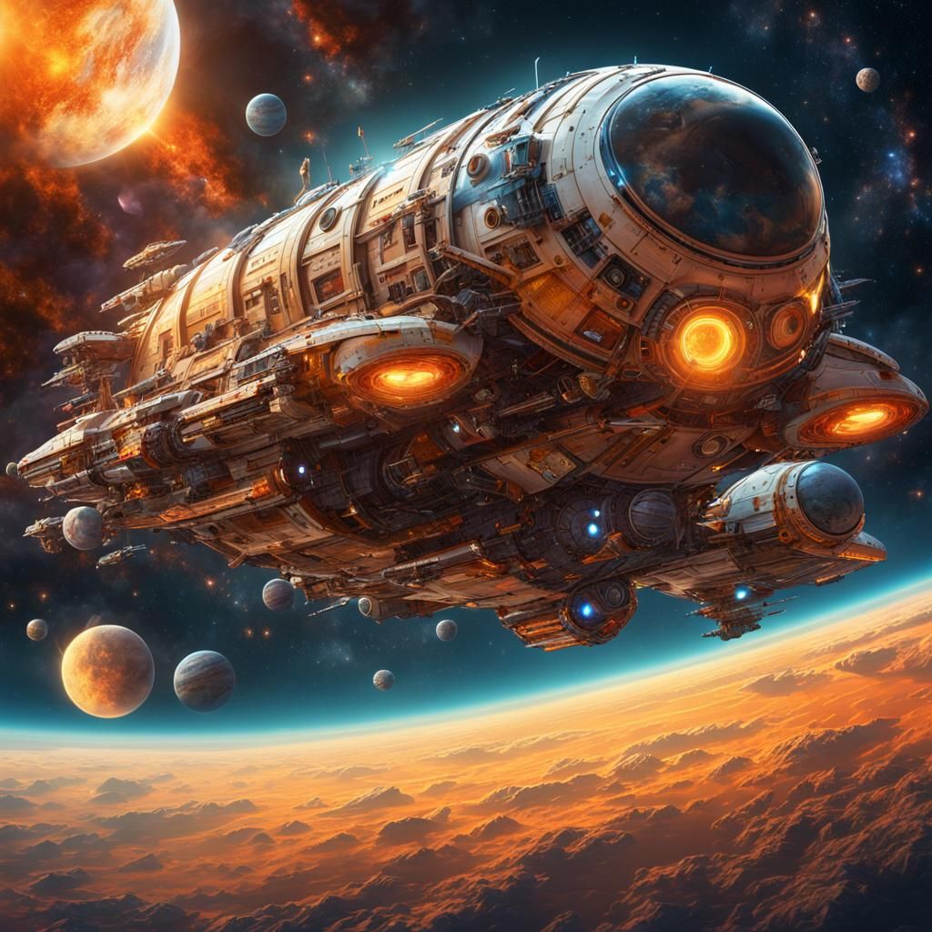 Biopunk-spaceship - AI Generated Artwork - NightCafe Creator