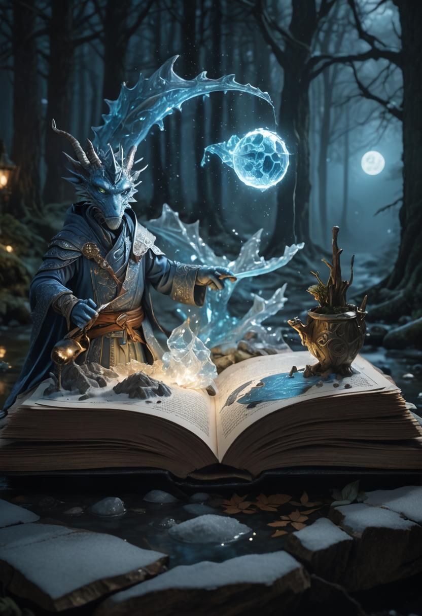 a dungeons and dragons papercraft illustration of a smooth metallic ...