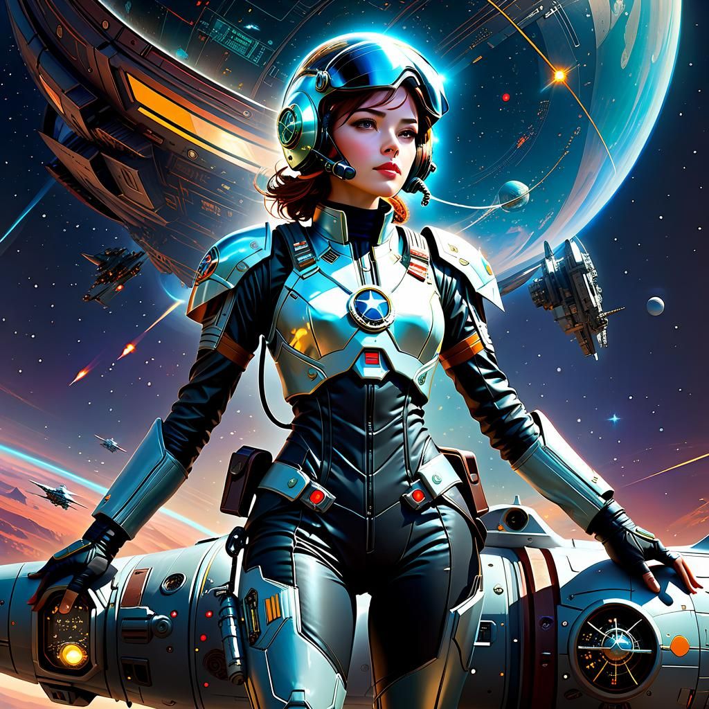 Space fighter pilot - AI Generated Artwork - NightCafe Creator
