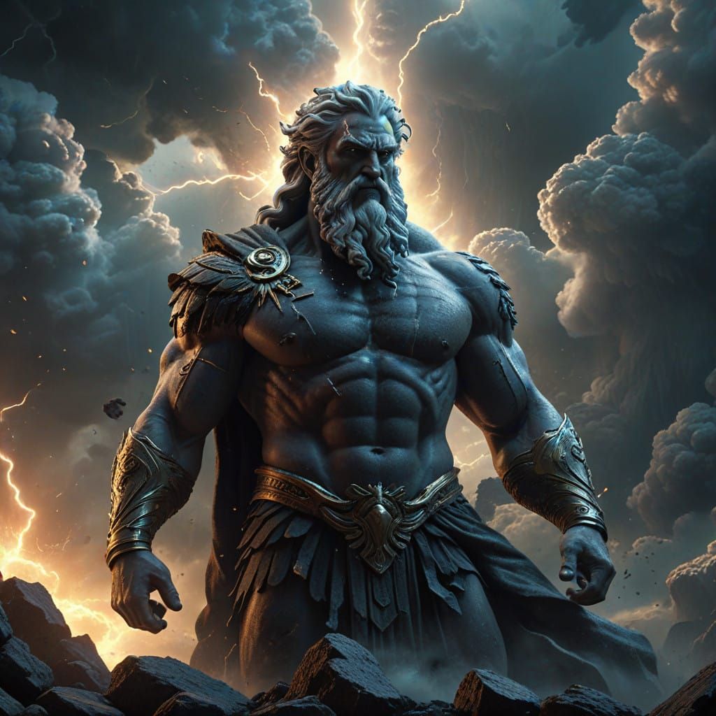 Ancient Gods Gather Around Zeus in Epic Cinematic ... - AI Art