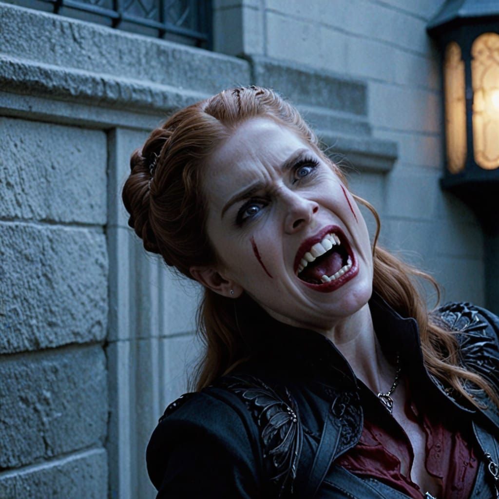 Amy Adams as a snarling vampire - Vampire Goddess in Dark Go...