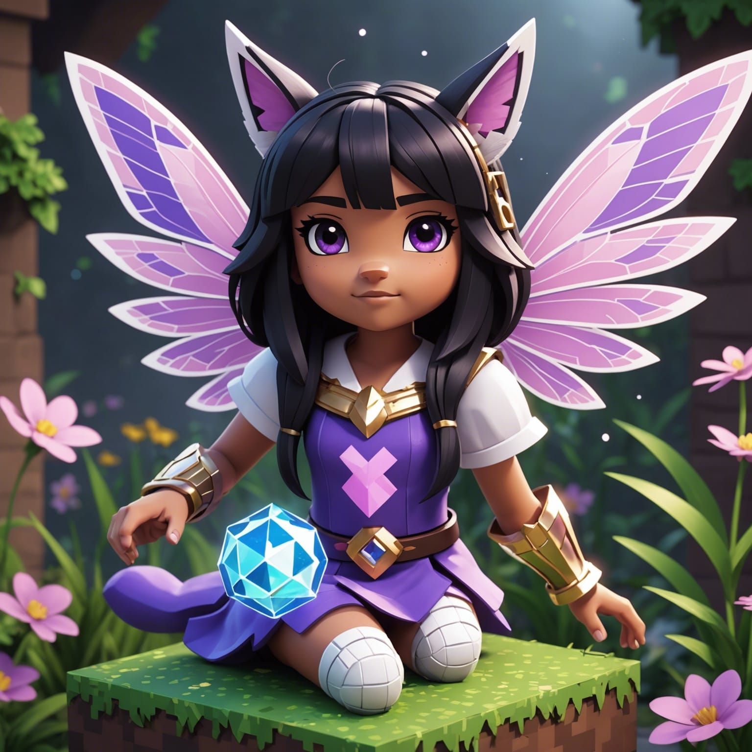 Playing Minecraft as a Magical FAIRY Kitten! (Aphmau) - AI Generated ...