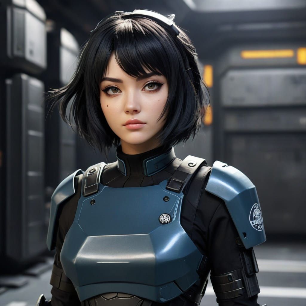 Anime scifi police officer... - Anime scifi police officer.....