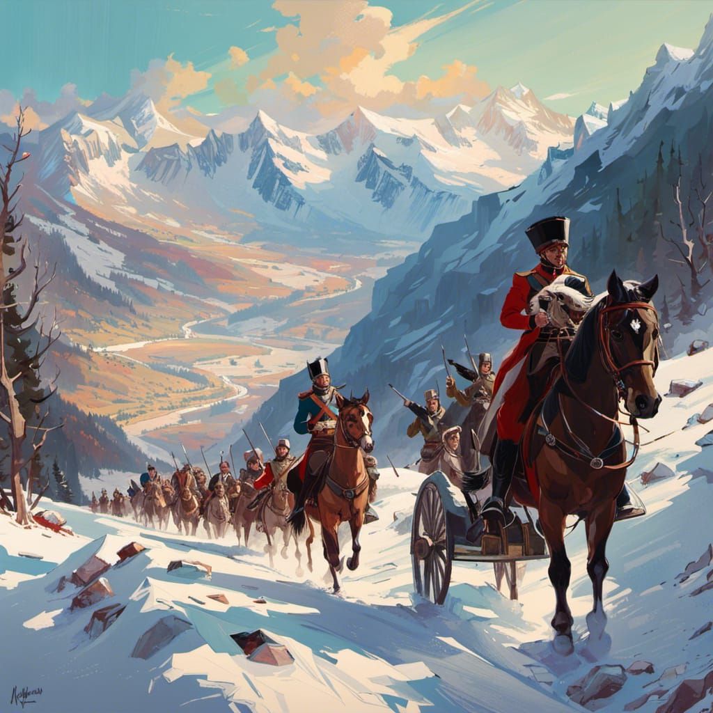 Collapsing Timelines: Napoleon Crosses the Alps - AI Generated Artwork ...
