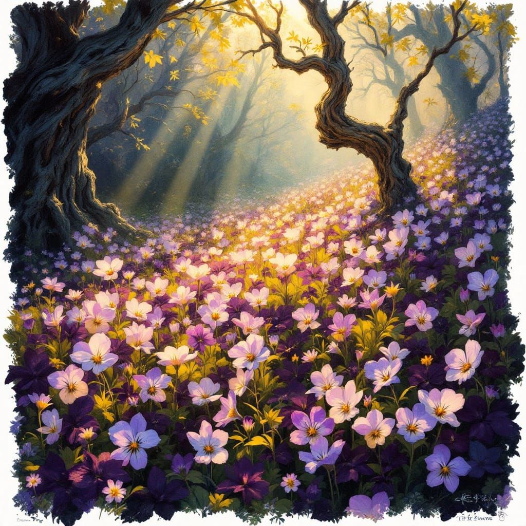 Stellar Bloom Beneath the Ailing Canopy