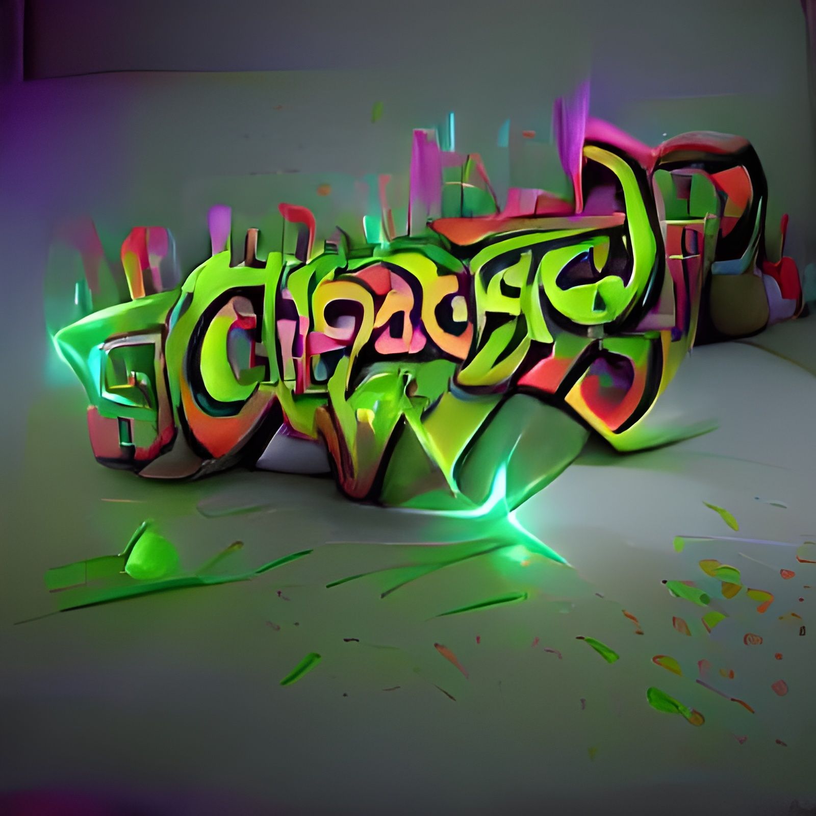 Graffiti print CRYPTOCHASE - AI Generated Artwork - NightCafe Creator