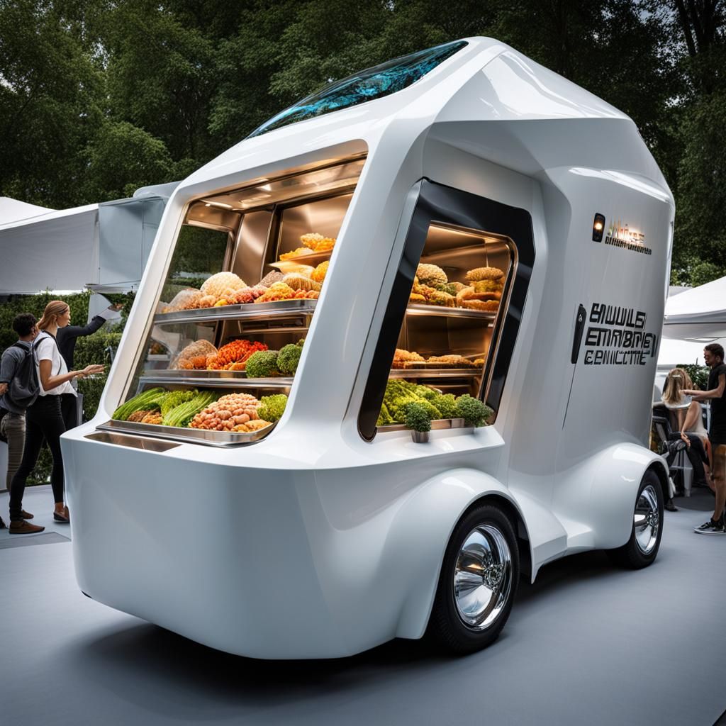 hybrid futuristic food truck - AI Generated Artwork - NightCafe Creator