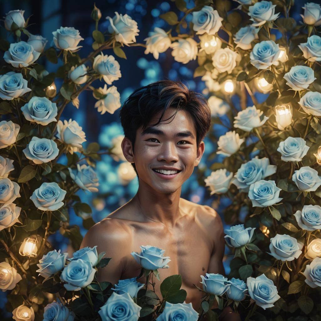 Roses Boy - AI Generated Artwork - NightCafe Creator