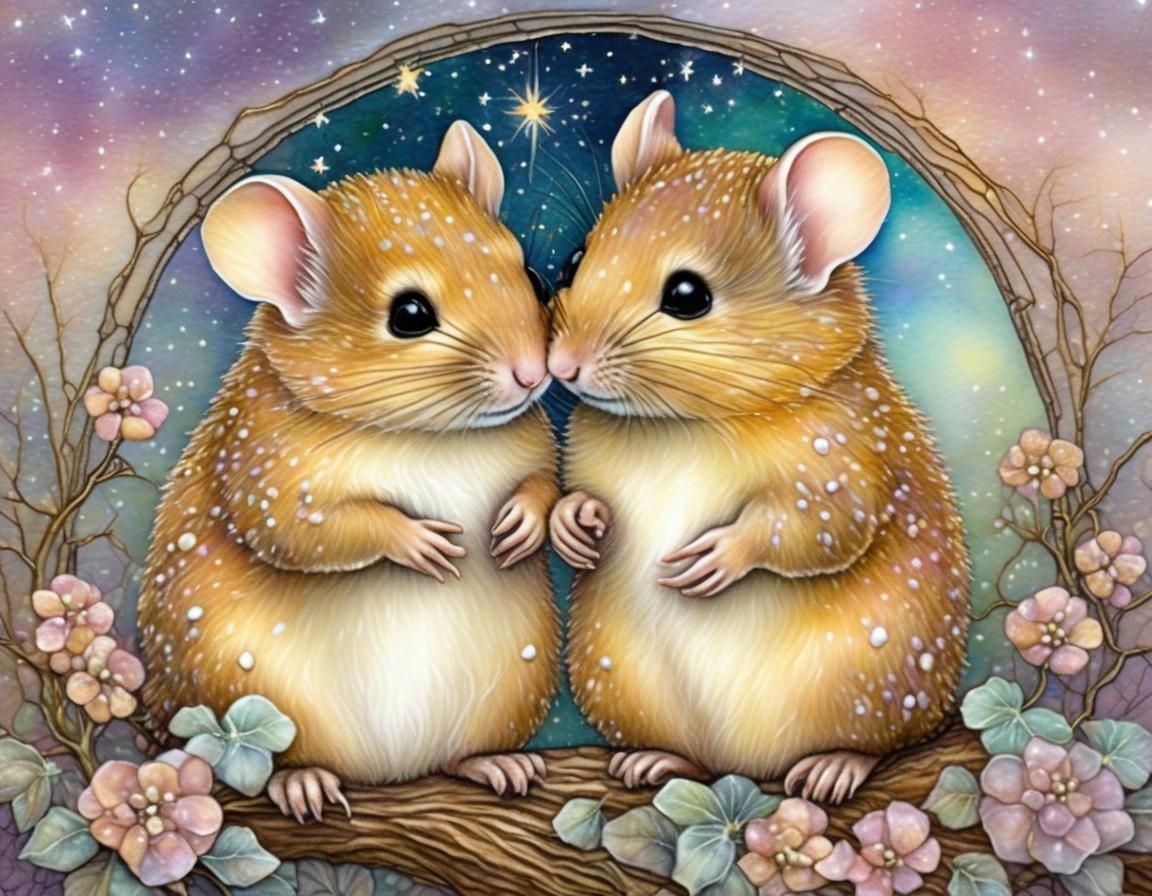 Mice Couple Art - AI Generated Artwork - NightCafe Creator