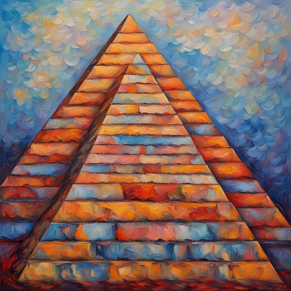 Colored Pyramids - AI Generated Artwork - NightCafe Creator