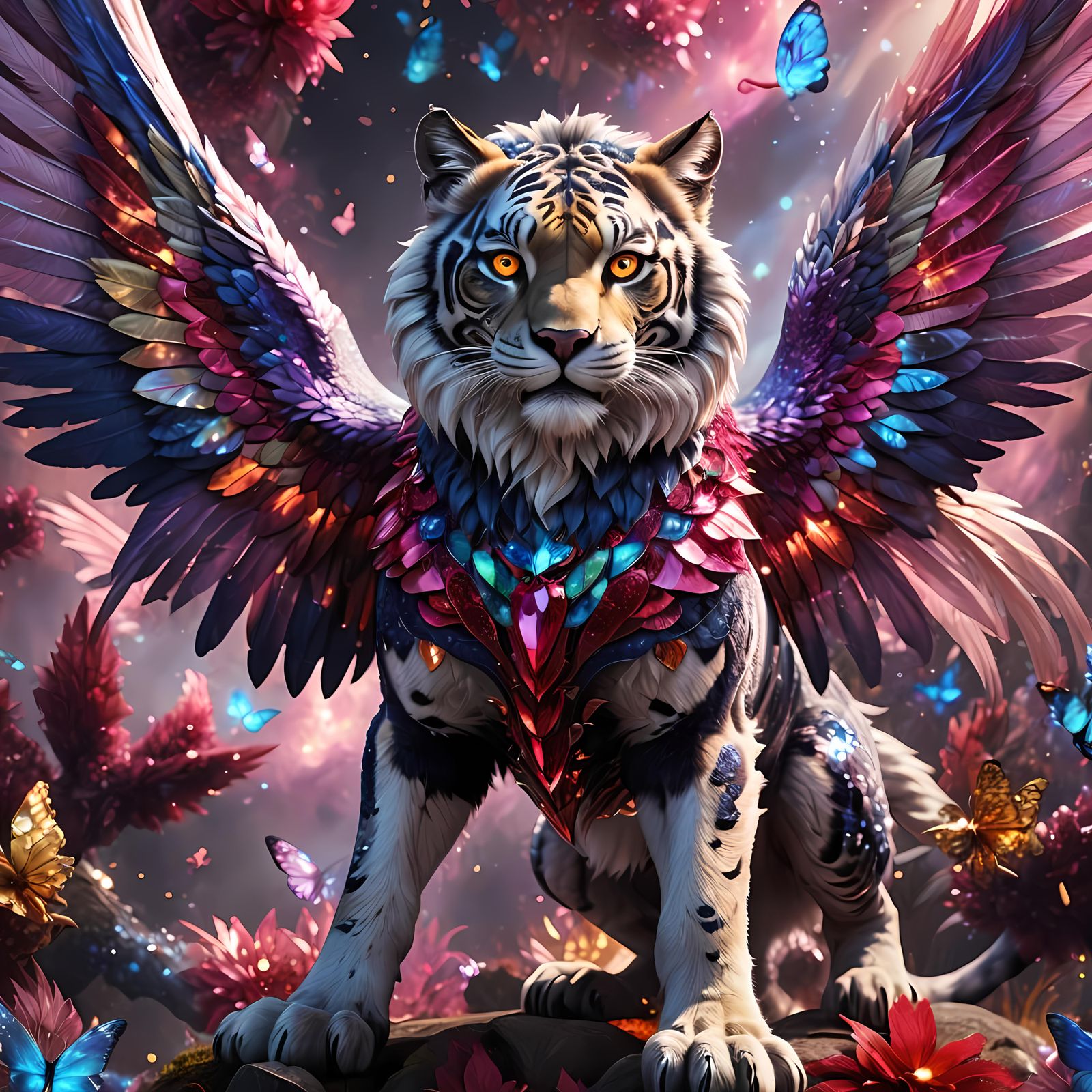 Tiger Chimera - AI Generated Artwork - NightCafe Creator