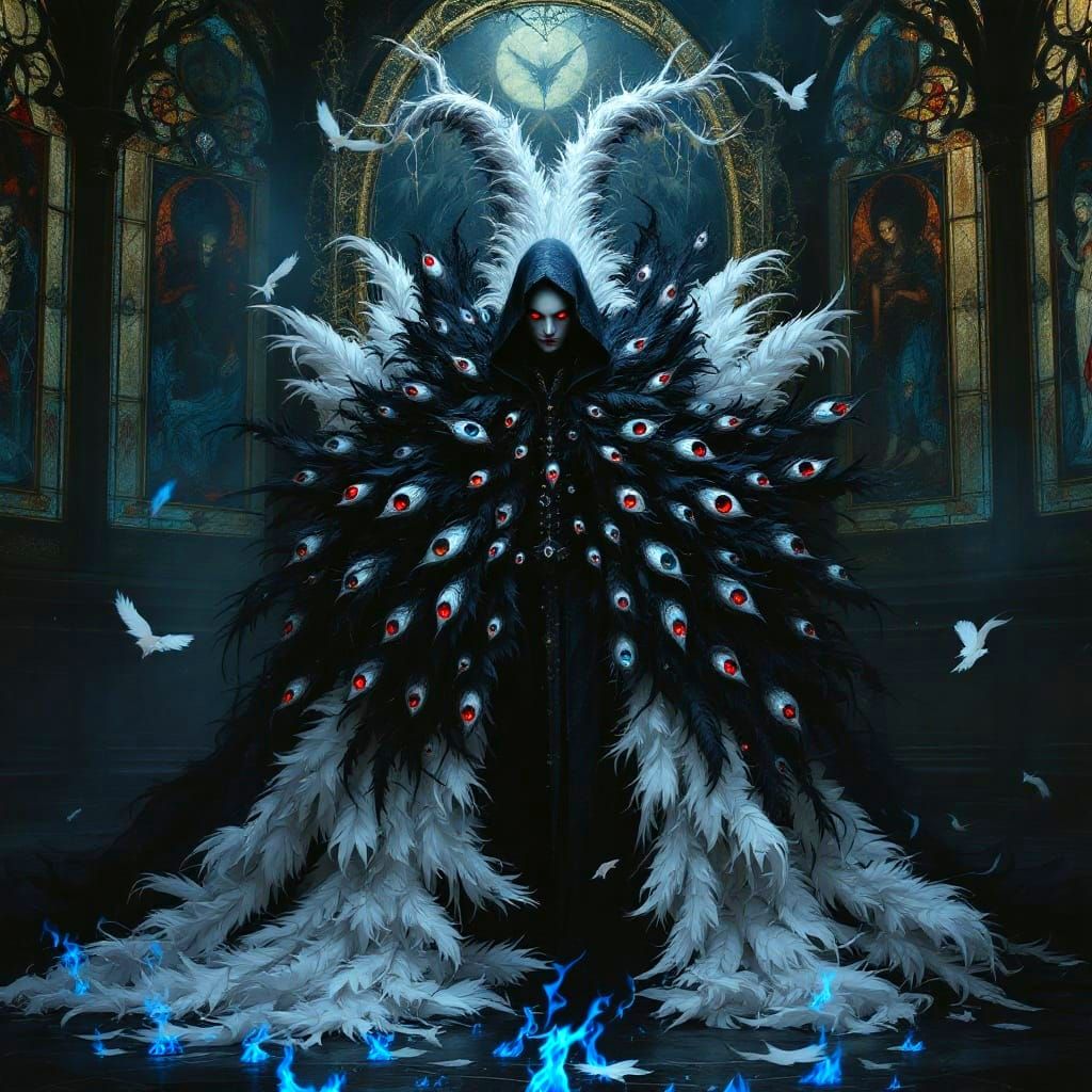 Lord of eyes and feathers - Ethereal Demon Prince in Baroque...