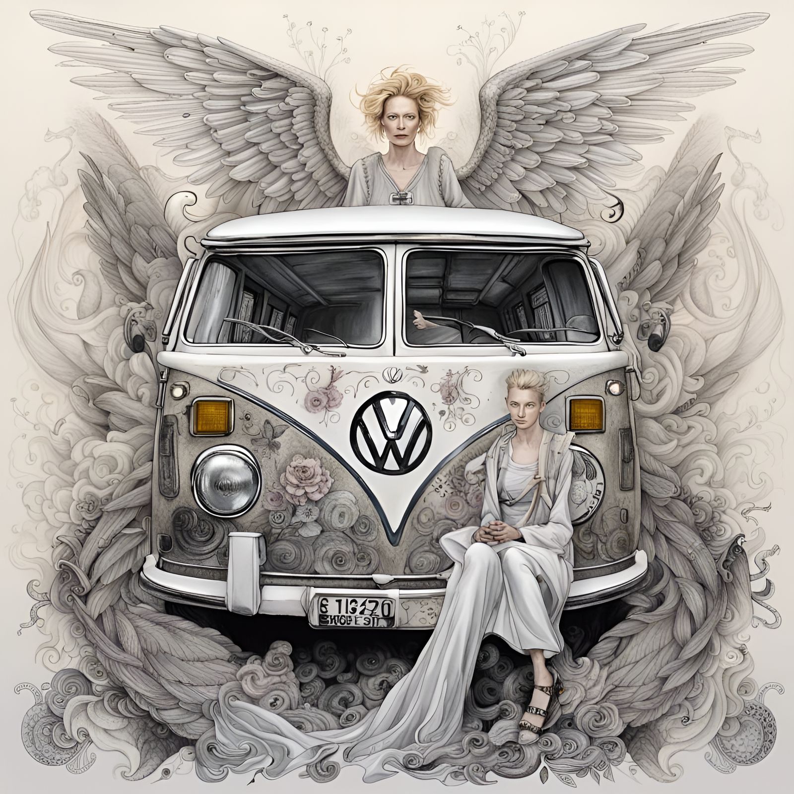 Constantine, Tilda Swinton™©® Camper Van #2, Masterplayer - AI Generated Artwork - NightCafe Creator