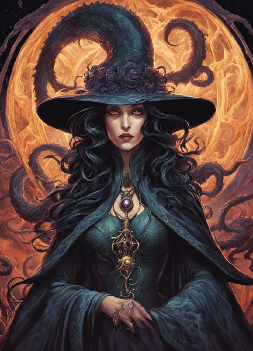 Eldritch Horror Witch - AI Generated Artwork - NightCafe Creator