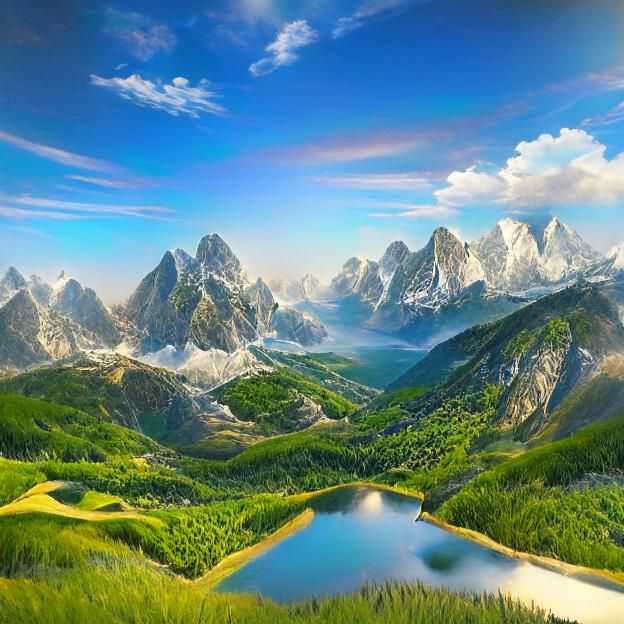 a beautiful photography of long angle shot view vista serene landscape ...