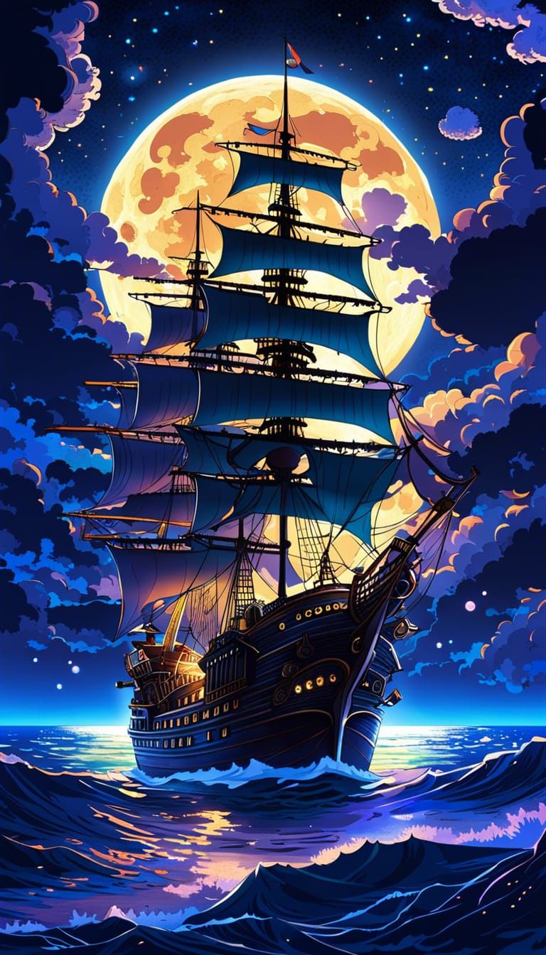 Moonlit Adventures - AI Generated Artwork - NightCafe Creator