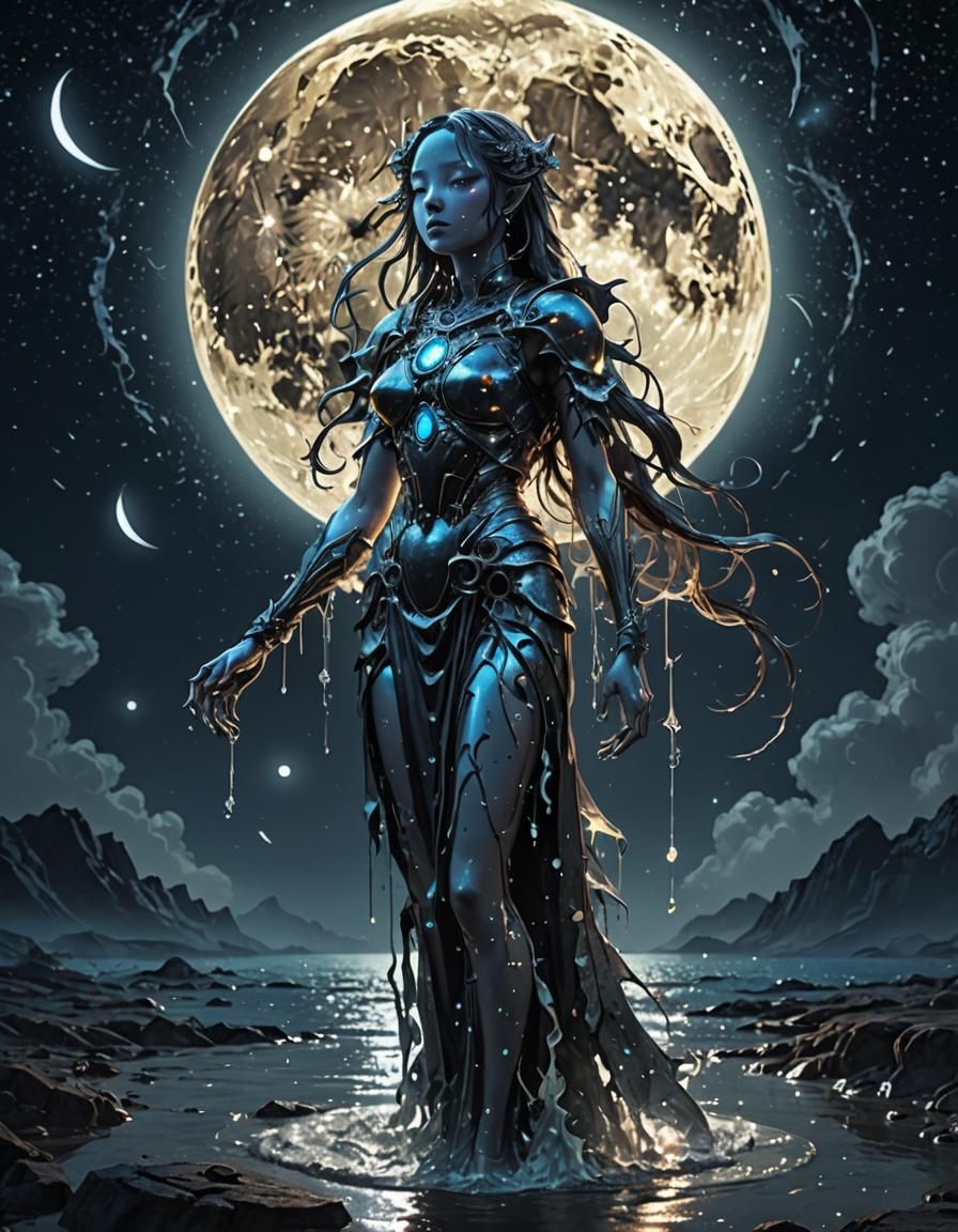 Moon elemental - AI Generated Artwork - NightCafe Creator