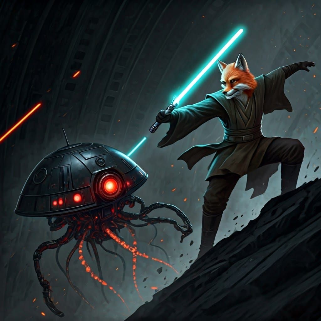 A Fox faced Jedi on the run after Order 66 attacking an Imperial Spy ...