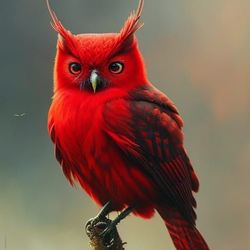 A cute red owl ::liquid ink portrait of a cute red owl by anna dittmann ...