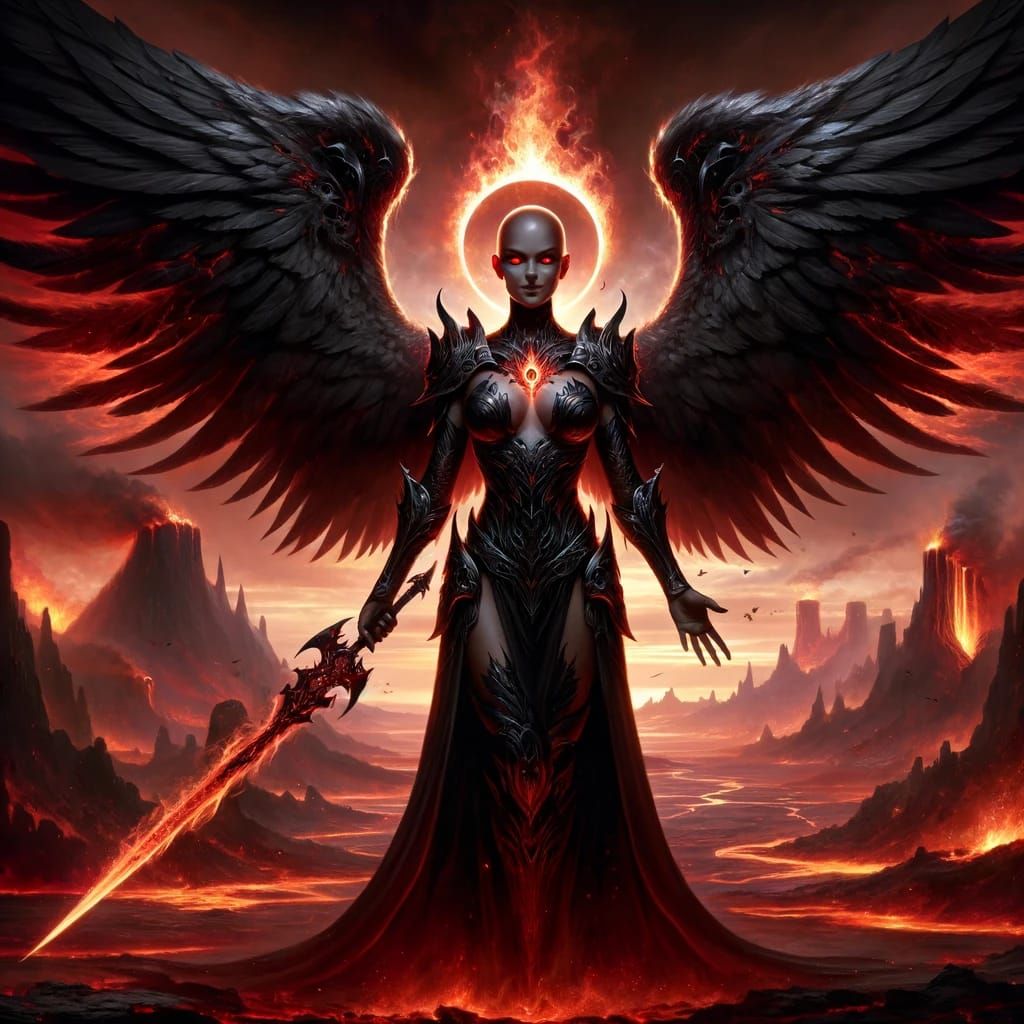 Zariel after her fall - AI Generated Artwork - NightCafe Creator