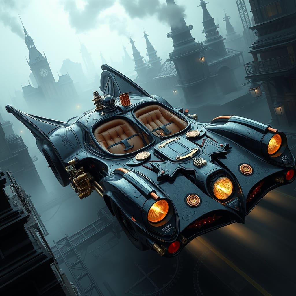 Batmobile Steampunk - Steampunk Batmobile Unveiled in Foggy...