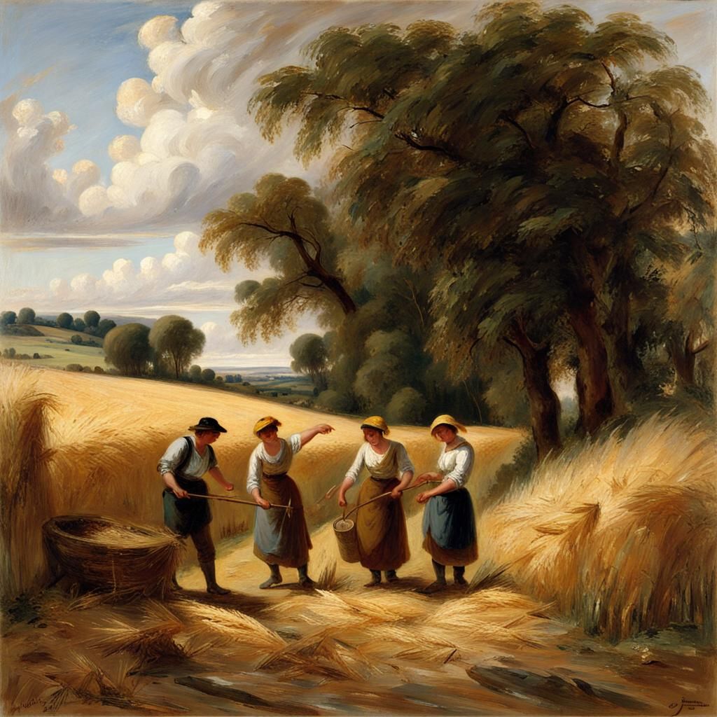 country scene, romanticism, pictorial style - AI Generated Artwork ...